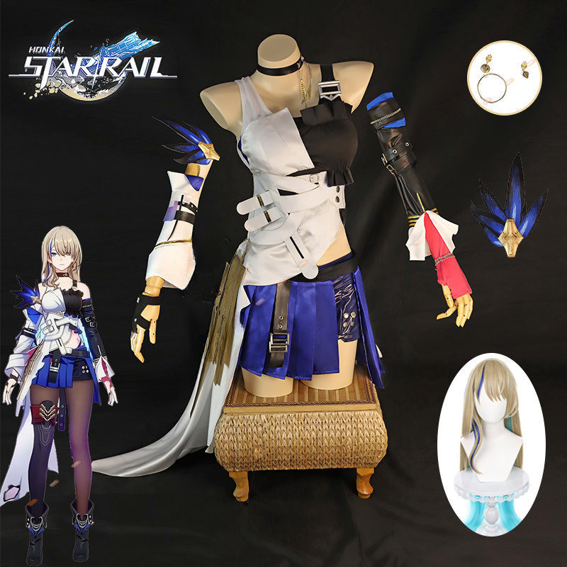 § Serval Landau Cosplay Costume Honkai Star Rail Wig Dress Uniform ...