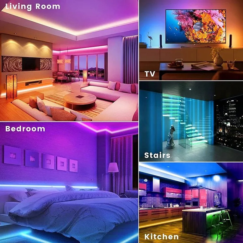 USB Smart APP Light LED Strip Lights APP Music Sync led light for room ...