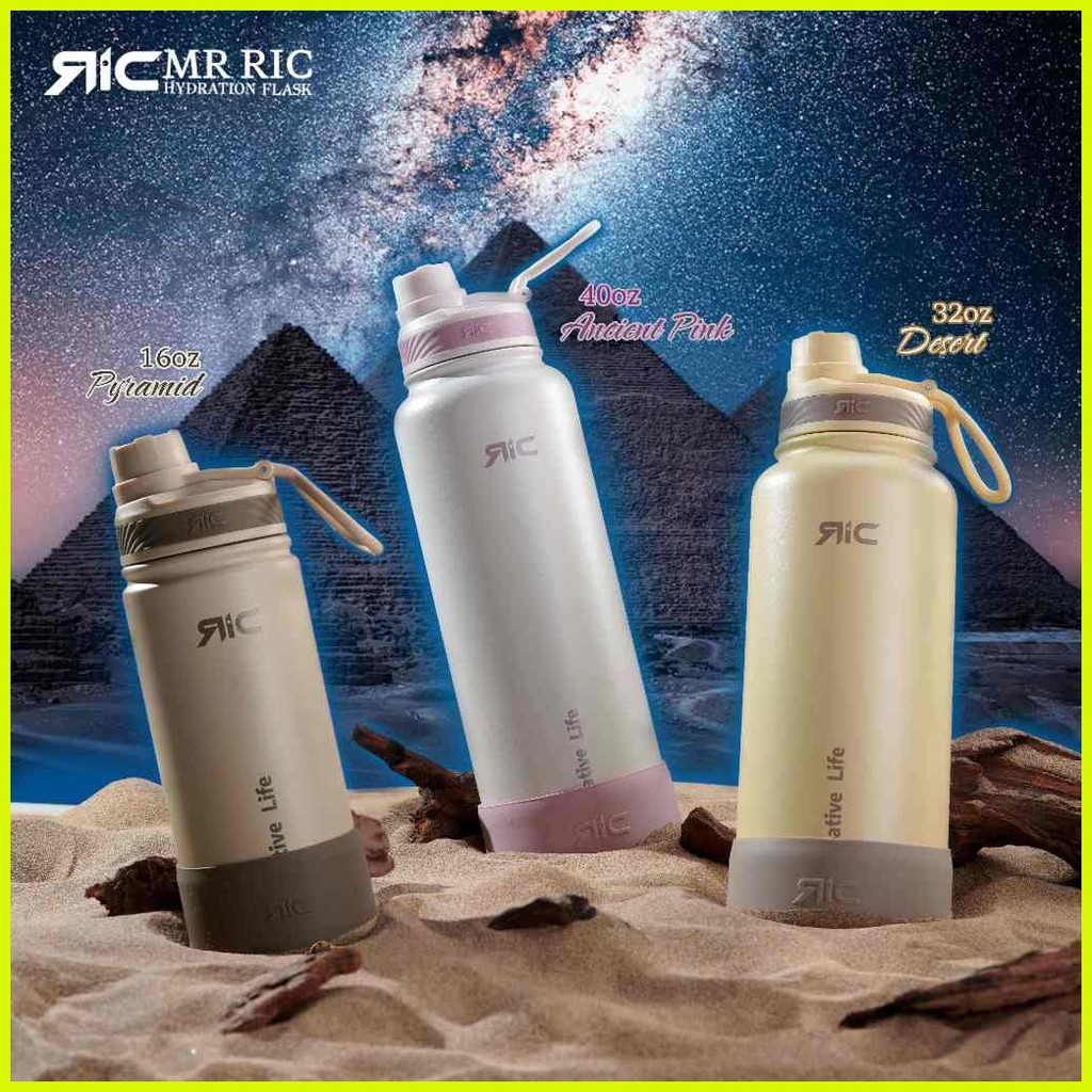 Mr Ric Hydration Flask w/ Free Silicone Boot Insulation Stainless Steel ...