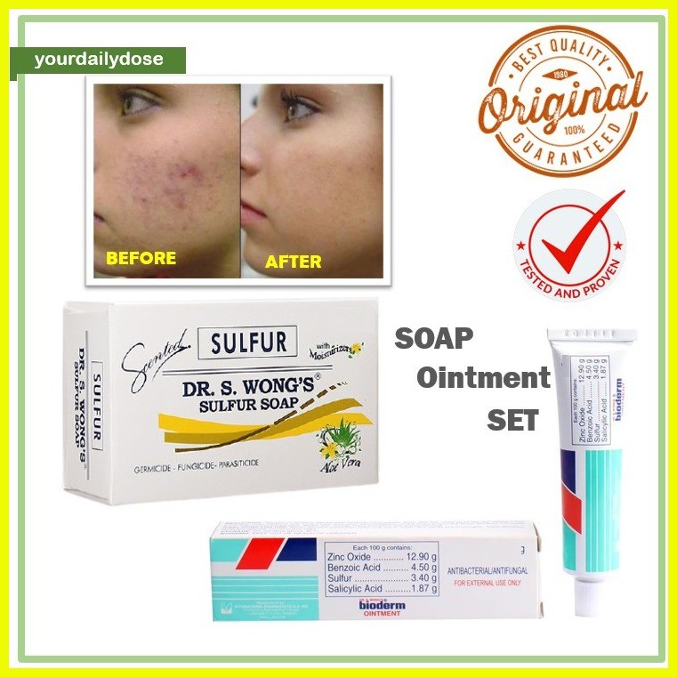 Dr. S. Wong's Bioderm Ointment and Sulfur Soap with moisturizer Anti ...