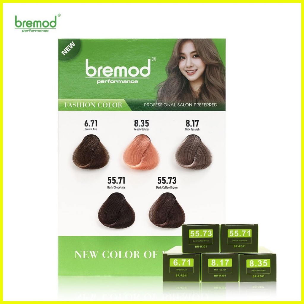 Bremod Hair Color Milk Tea Ash 8.17 Golden Violet Purple Silver ...