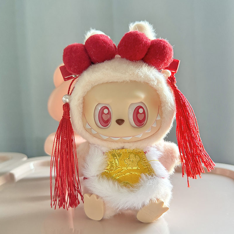 New Year Clothes for Labubu V1 V2 Have A Seat Labubu Outfit 15cm Doll ...