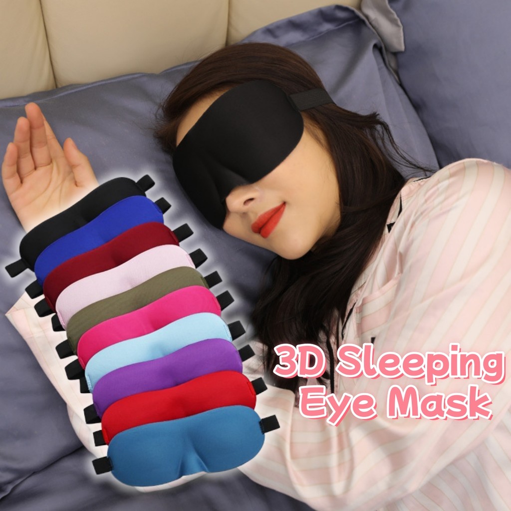 Travel 3D Sleep Mask Sleeping Lightweight Eyepatch Eye Mask Shade Cover ...