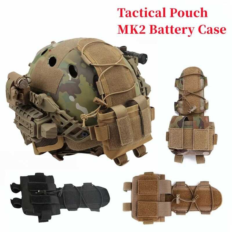 Tactical FAST Cover Pouch Removable 2 Battery Case Helmet Airsoft ...
