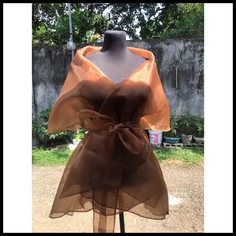 Millys modern filipiniana wrap around / RUSTY GOLD plain best seller ...