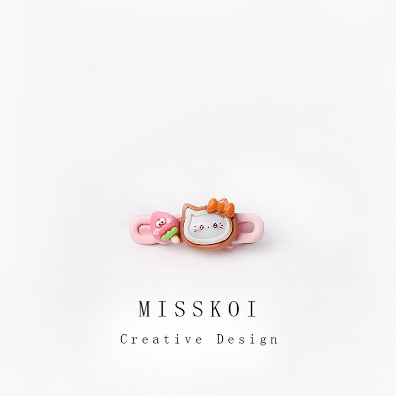 MISSKOI Cute Pink KT Cat Hair Clip Student Fashion Accessories Fashion ...