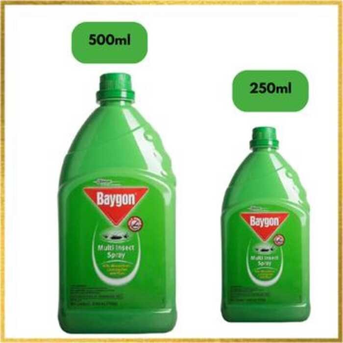 Baygon Multi-Insect Spray Water Based Refill 500Ml And 250Ml 95D ...