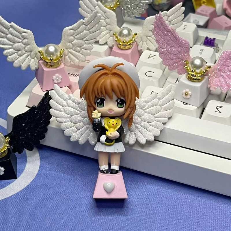 Cardcaptor Sakura Angel Wings Pink Translucent Girl Cross Switch ...