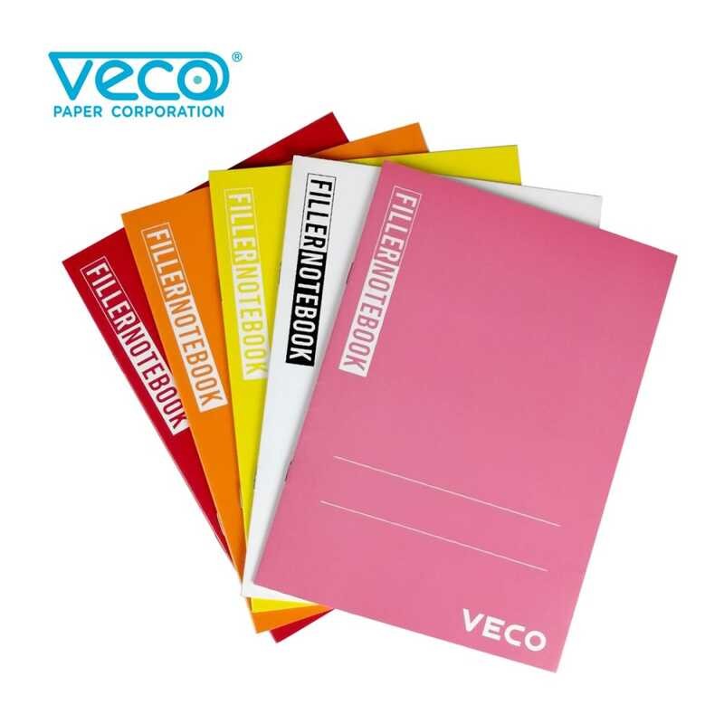 Veco Filler Notebook (5 Booklets/Set) Pink,White,Yellow,Orange,Red 99F ...