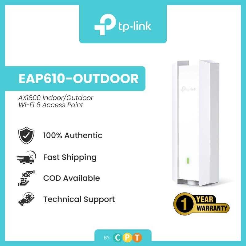 Tp-Link Eap610-Outdoor Ax1800 Indoor/Outdoor Wifi 6 Access Point 966 ...