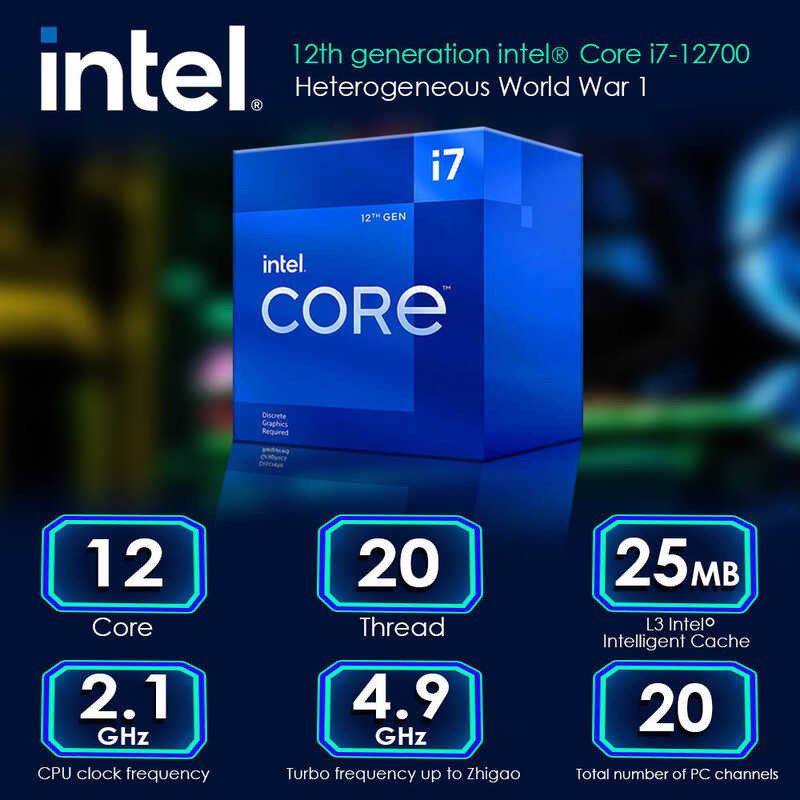 Desktop PROVISION Computer Set PC Full Set Intel Core i7 12700 i5 12400 ...