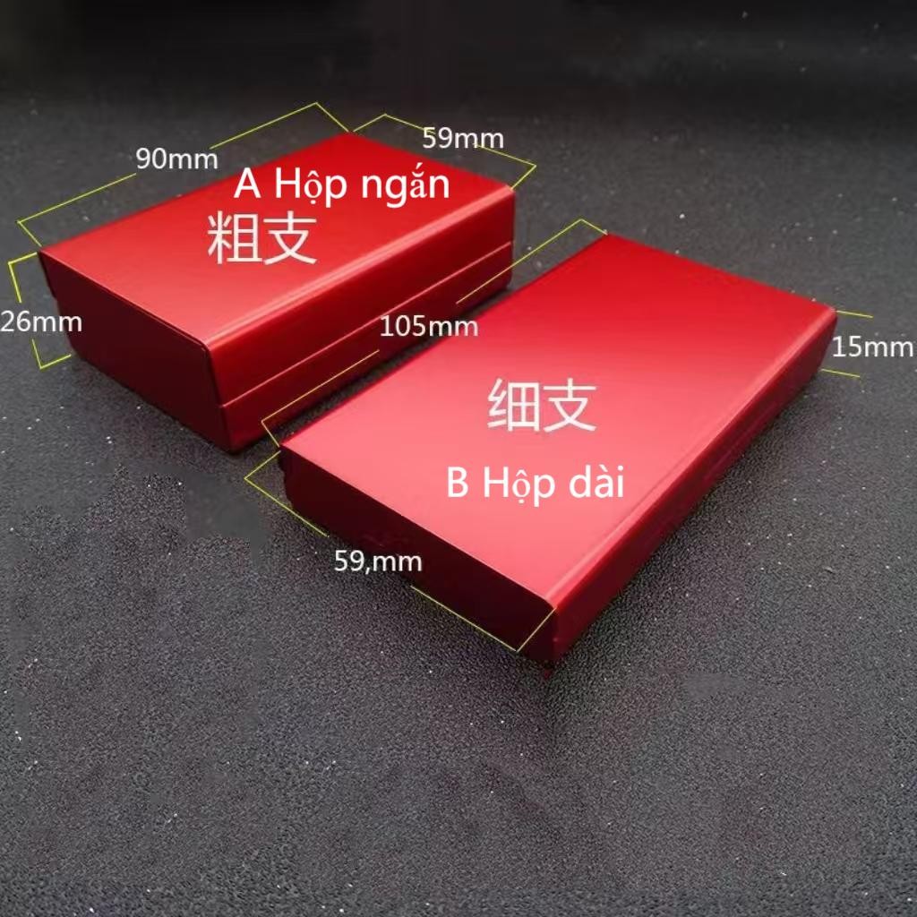 20 Sticks Pack Aluminum Alloy Sliding Cover Opening Closing Cigarette ...