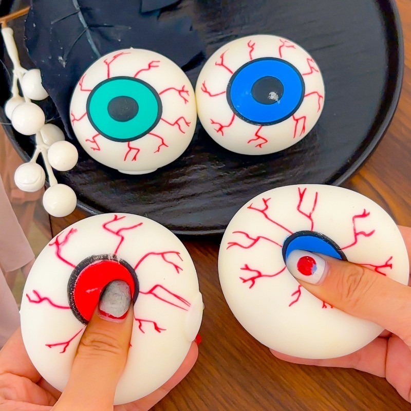 [ Halloween Decoration ] Halloween Eyeball Squeeze Toy - TPR Slow ...