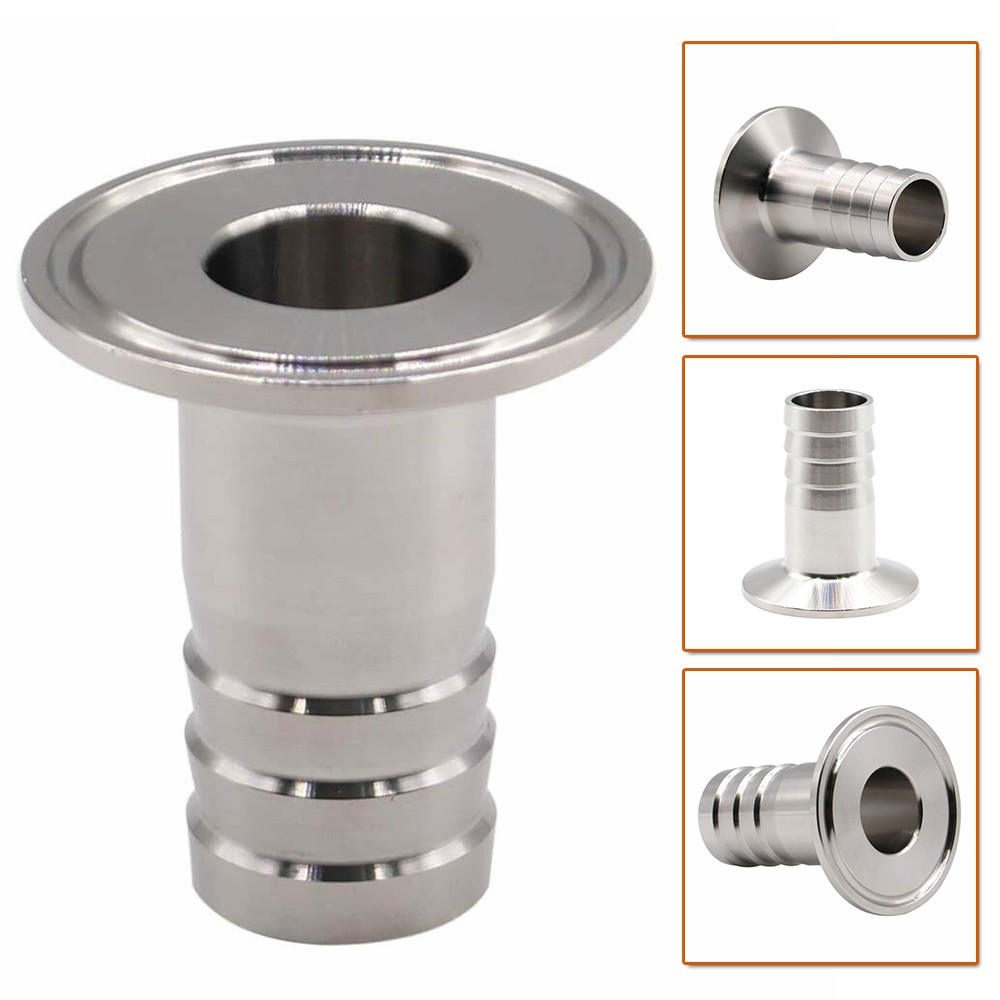 [TRC]1.5"Tri Clamp To 1" Barb SS304 Sanitary Hose Pipe Fitting (Ferrule ...