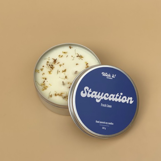 Wick It! Candles | STAYCATION | Fresh linen/Clean sheets | 100% soy ...