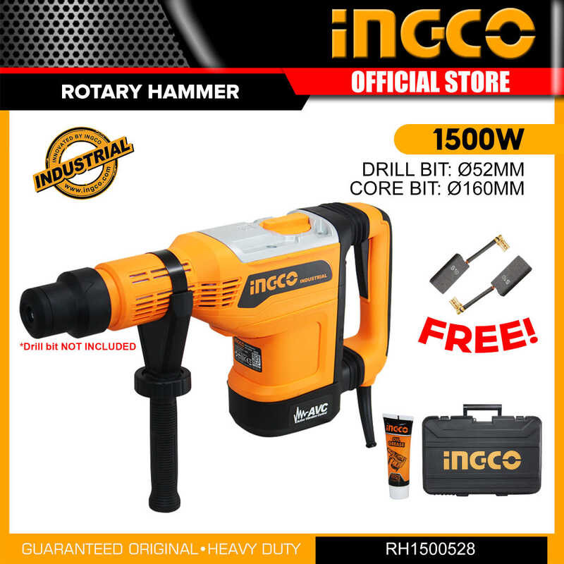 INGCO Industrial Heavy Duty Rotary Hammer Drill Chipping Gun Concrete ...
