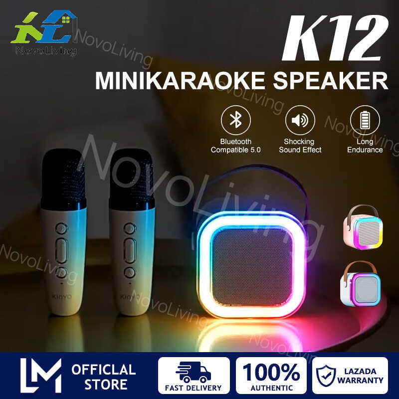 Novolivng K12 Wireless Speaker Sa Home KTV Karaoke hine RGB Light Portable Mini Bluetooth ...
