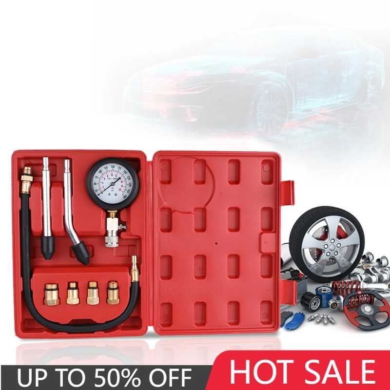 Tester, 8Pcs Gasoline Cylinder Pressure Gauge, 0-300Psi Engine ...