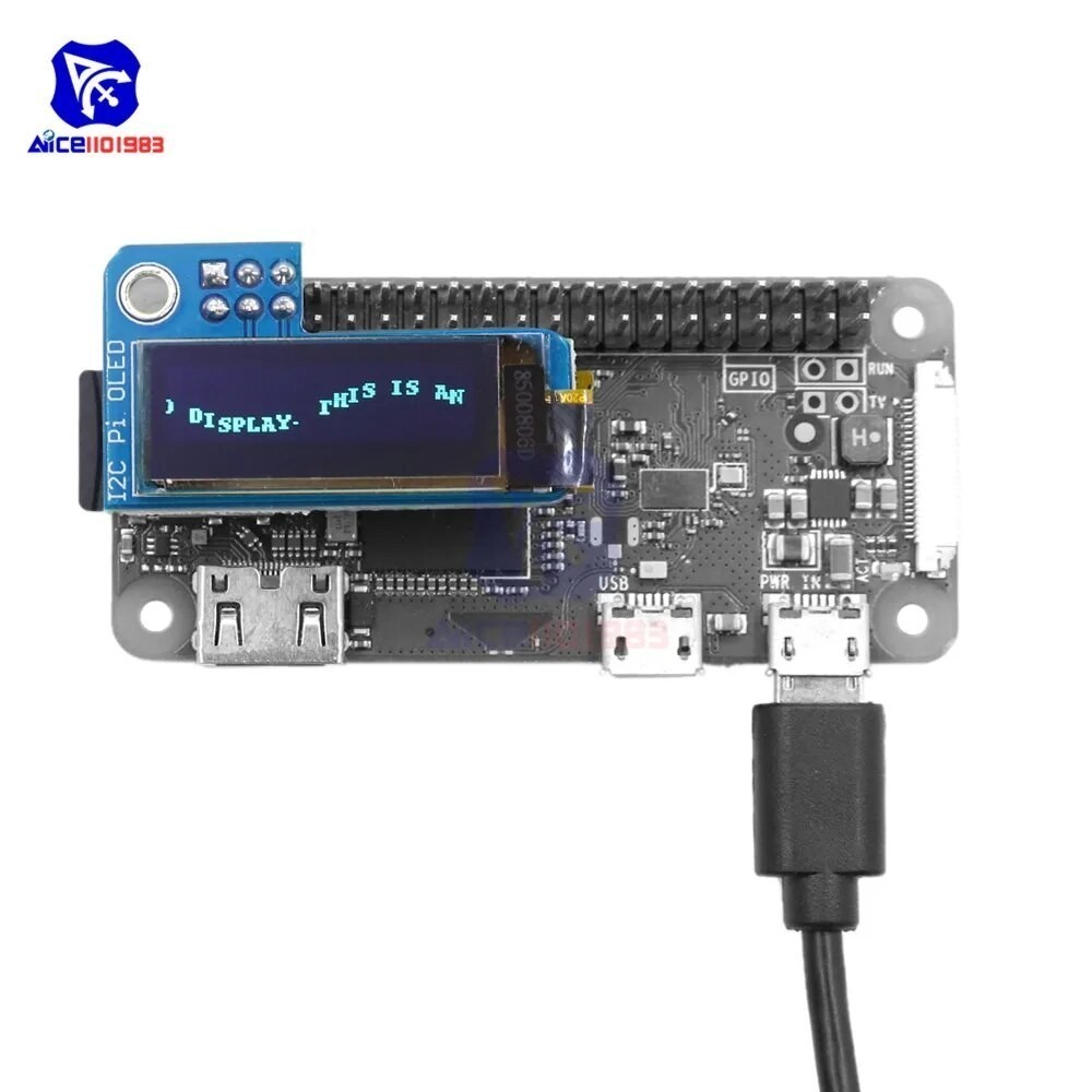diymore 0.91 Inch I2C Pi OLED LCD Display Module 128x32 Driver for Raspberry Pi 1, B+, Pi 2, Pi ...
