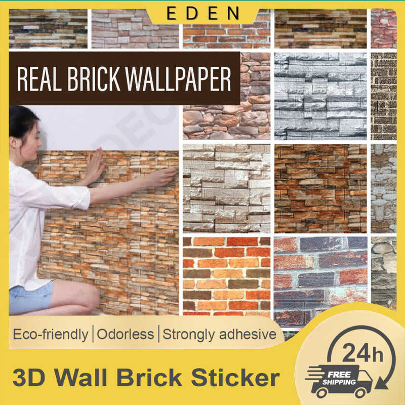 COD EDEN 3D Sticker Brick Pattern Wallpaper for Living Room Bedroom TV ...