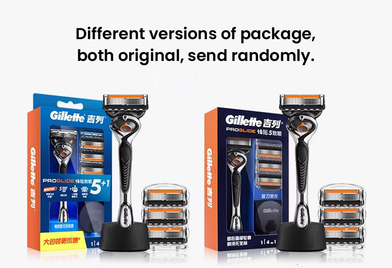 Gillette Fusion 5 ProGlide Razor 5 Layers Blades SUIT 1 Handle 4 Razor ...