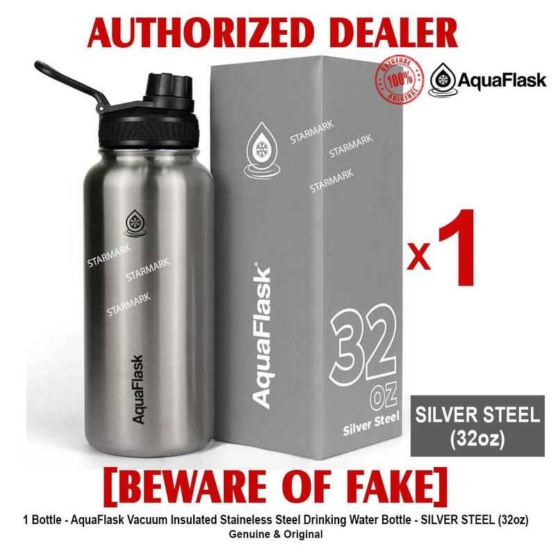 COD 2024 AQUAFLASK 32oz SIER STEEL Aqua Flask Wide Mouth may Flip Spout ...