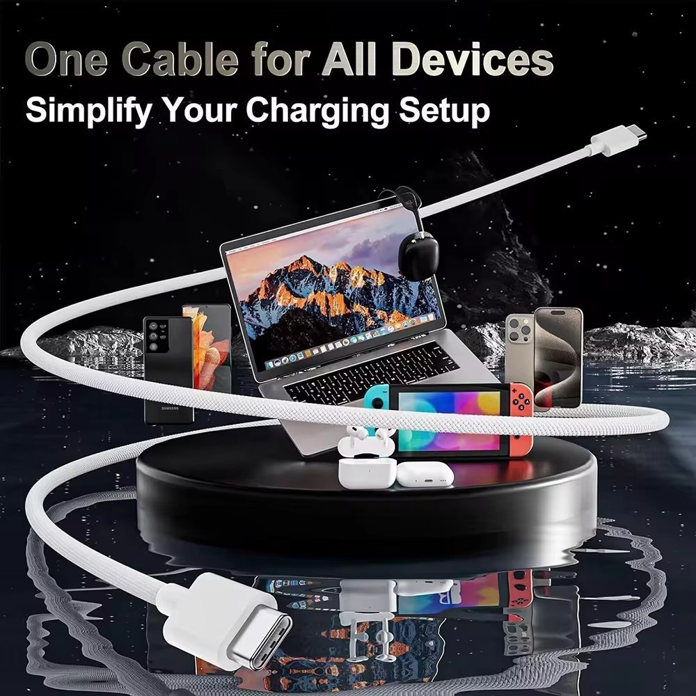66W Fast Charging Nylon Braid Phone Cables - Quick Charging Data Cord ...