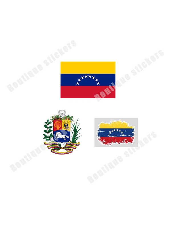 National Venezuela Flag Emblem Map Car Decal Decoration PVC Vinyl ...