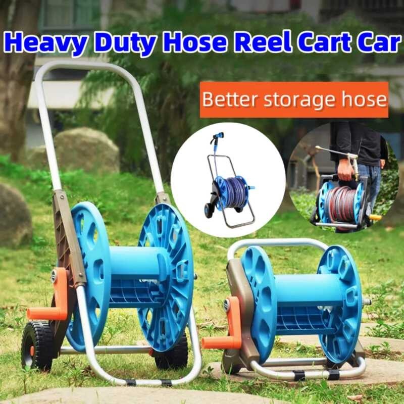 Garden Cart Na May Wheel 1/2 Inch Hose+Metal Water Nozzle Floor Mounted ...