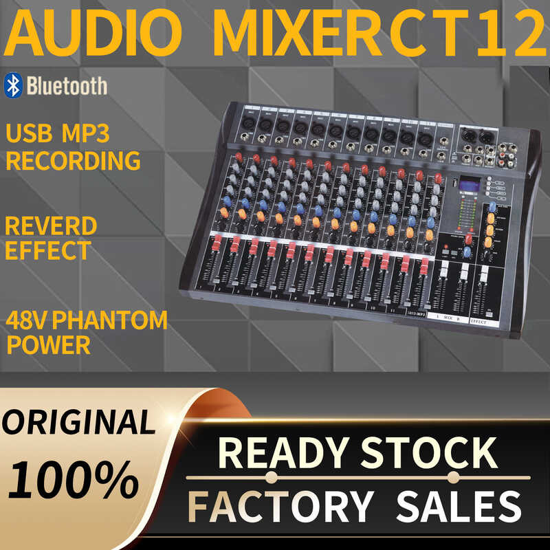 Audio CT6/CT8 audio propesyonal 6/8 channel mixer na may Bluetooth USB ...