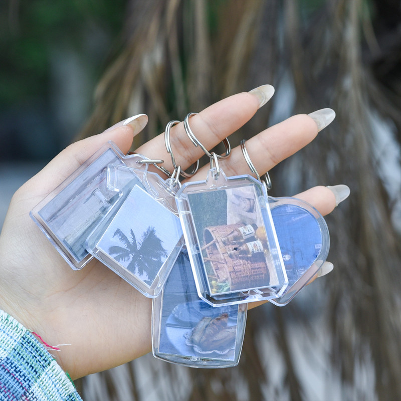 Photo Insert Keychains - Acrylic Clear Blank Keyrings - Picture Frame ...