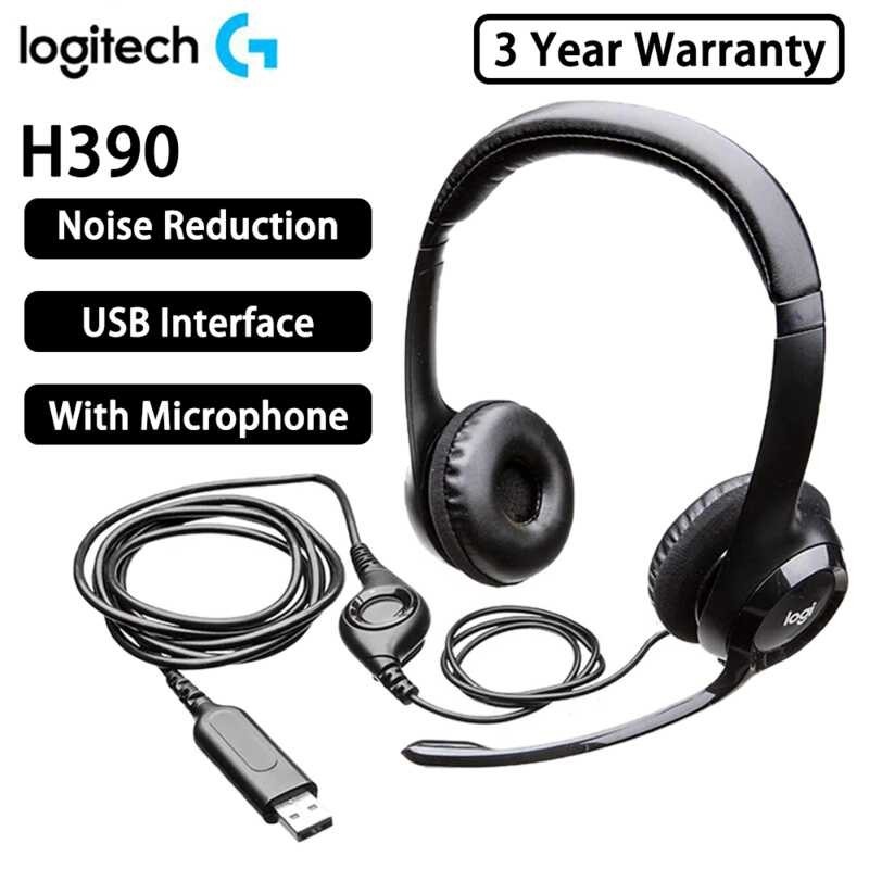 H390 H110 Logitech H111 Headset Sa Microphone Noise Cancellation USB ...