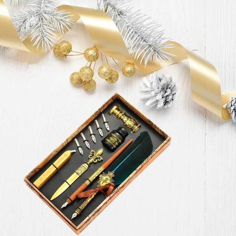 LY Calligraphy Quill Pen And Ink Set Feather Dip Para SA Drawing S Pens ...