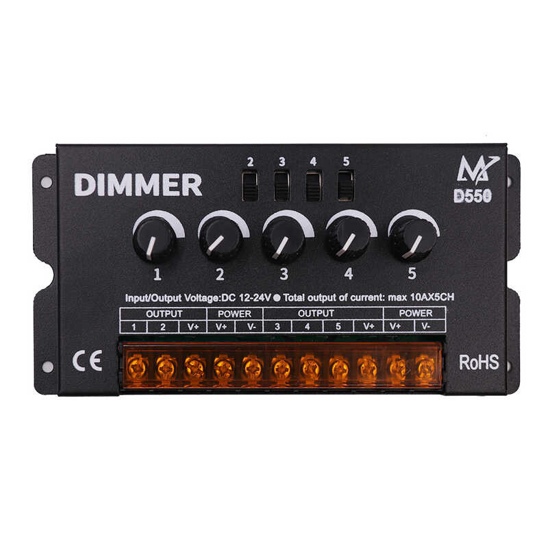 Dc12-24V LED 5 Circuits Dimmer 50A 10Ax5ch High Speed Amplifier ...