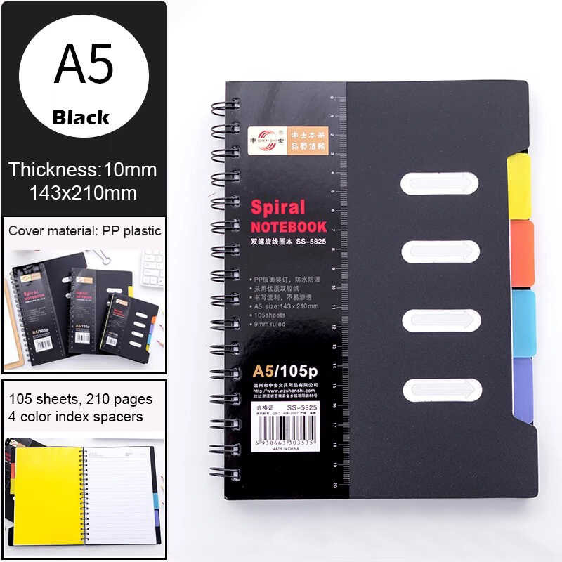 465 Binder & A5 With Pastel Index Divider Circle Notebook Student ...
