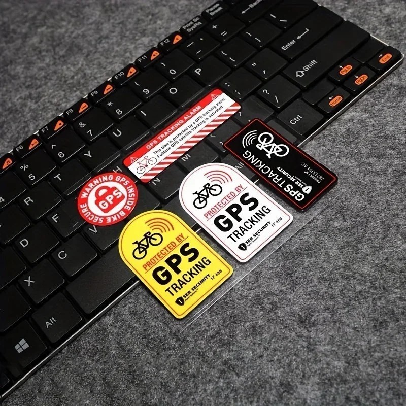 GPS Tracking Alarm Sticker - Anti-Theft Decal Warning Reflective Paster ...