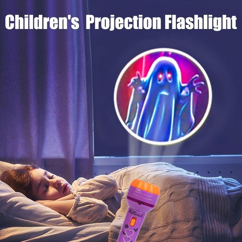 Cartoon Vampire Ghost Pattern Flashlight Projector - Children Kids ...