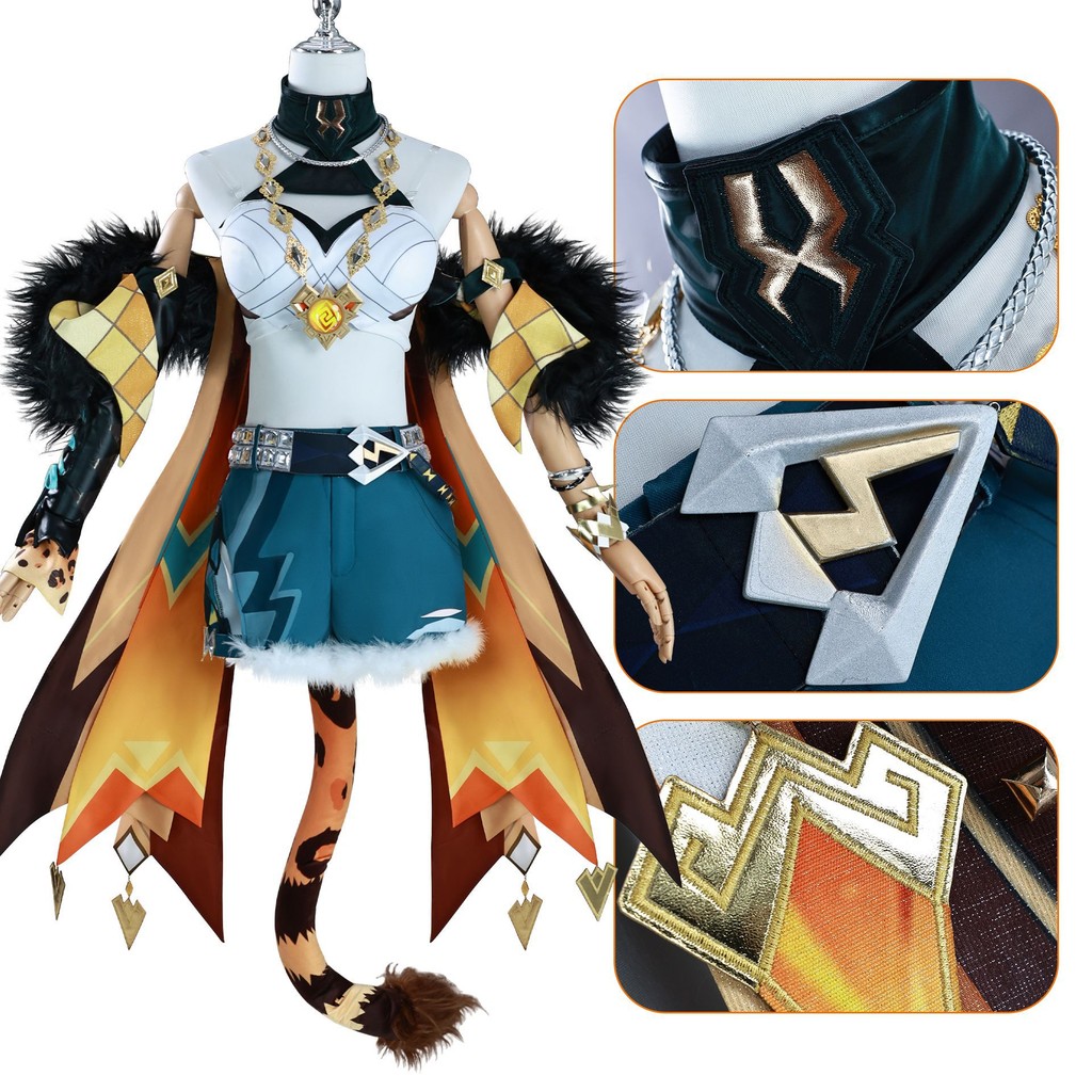 Genshin Impact Xilonen Cosplay Costume Cos Game Anime Party Uniform ...