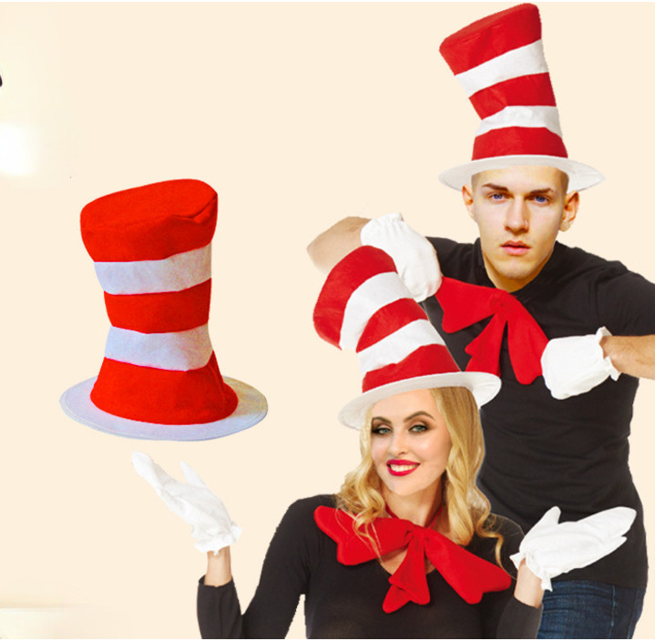 § Dr Seuss Birthday Party Role-Playing Stage Props Red And White ...
