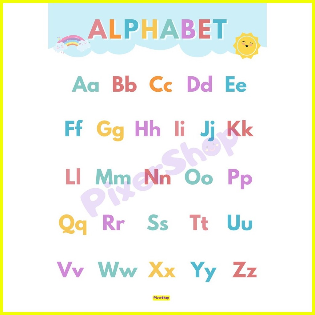 LAMINATED PLAIN ALPHABET CHART A4 size | Shopee Philippines