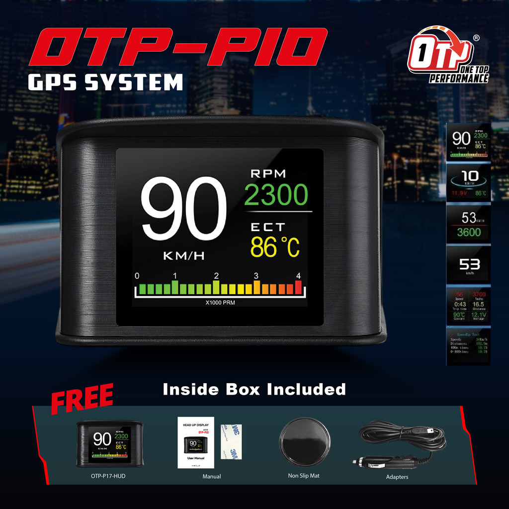 OTP P10 OBD2 Perodua Alza 2014 keatas Meter Gauge Car GPS Alarm Speed ...