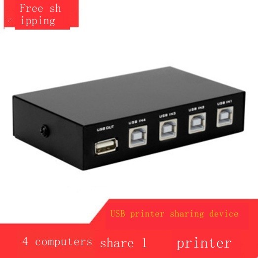Usb Printer Sharing Device 4-Port Switcher Four Computer Sharing U Disk ...