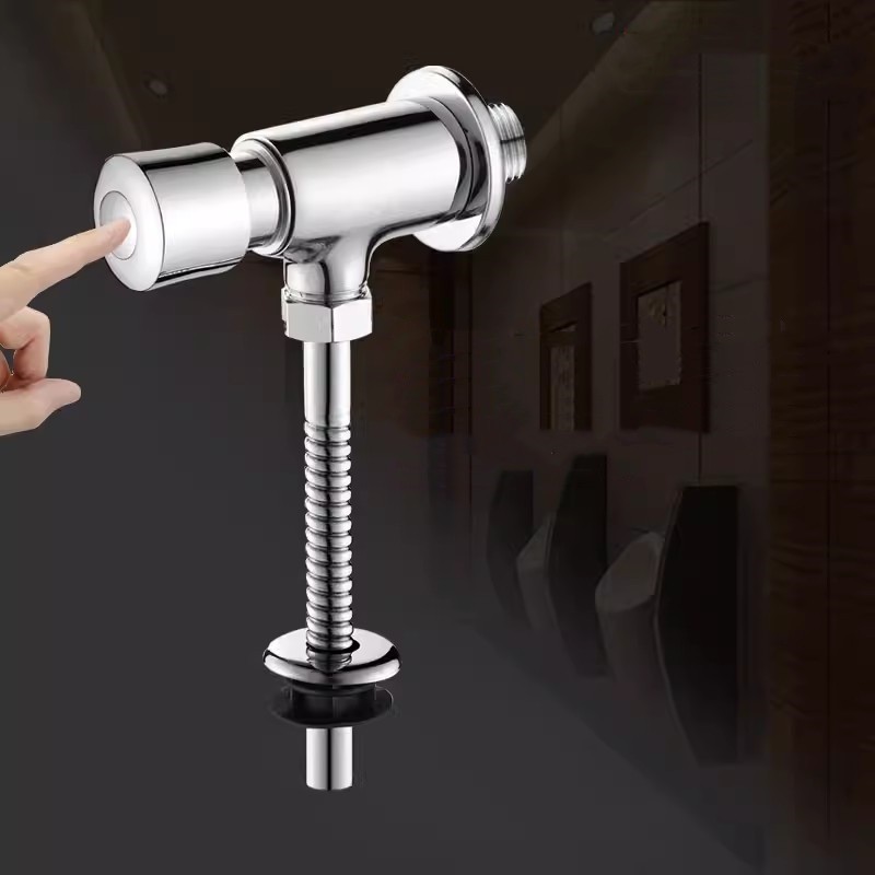 Copper Toilet Push Button Hand Press Control Urinal Flush Valves ...