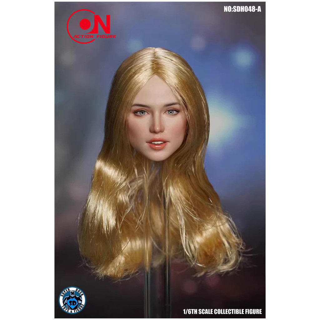 SUPER DUCK Sdh048 1/6 Ana De Armas Head Sculpt Hair Carving Model Fit ...