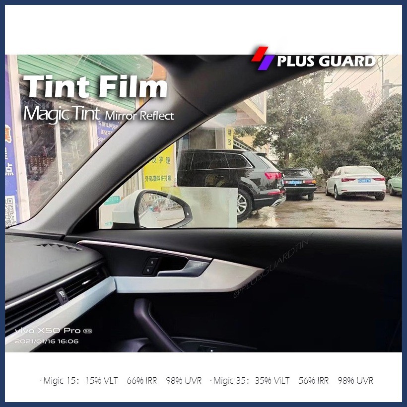↙ Magic Tint | Mirror Reflect/ Car Tint films Heat Reject UV protect ...