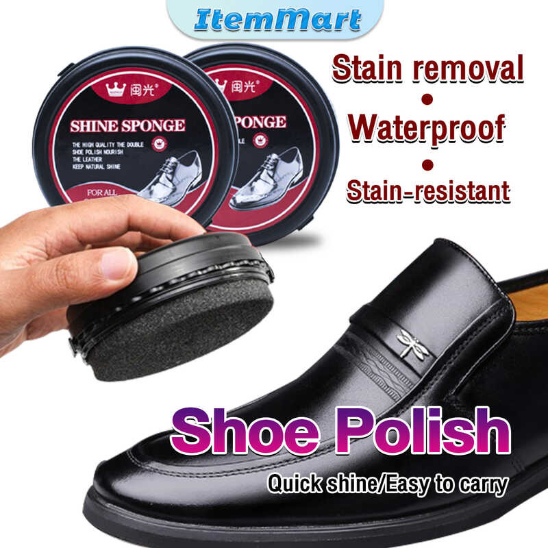 Itemmart 39G Double-Sided Sponge Leather Shoe Polish Brush Tool ...