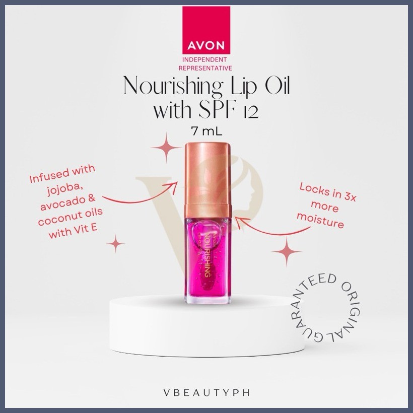 ☑️ AVON Nourishing Lip oil with SPF 12 | Shopee Philippines