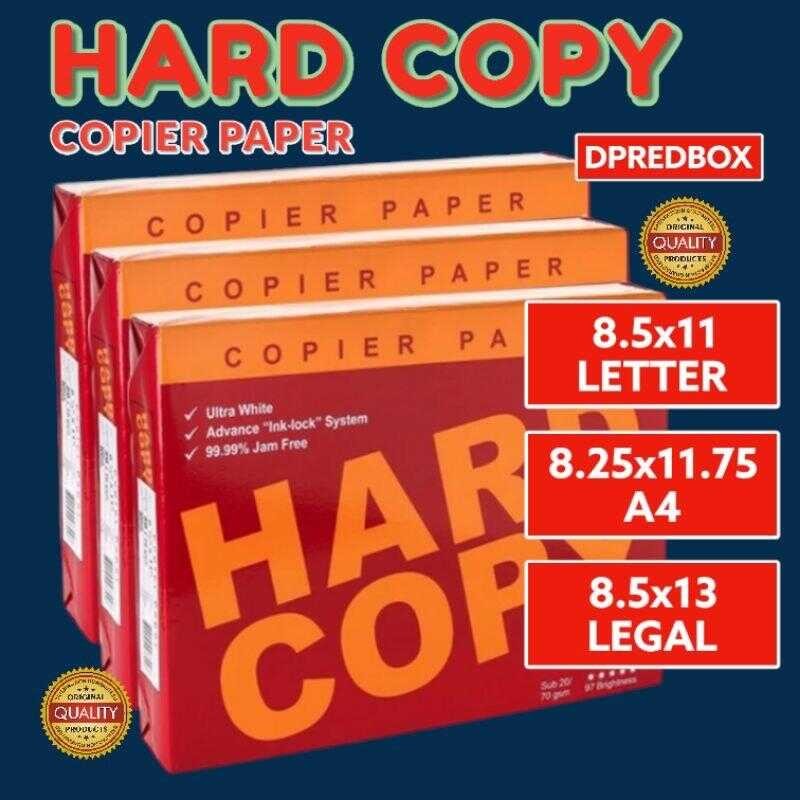 Hard Copy Bond Paper Short A4 / Long 70Gsm 500 Sheets Dvgd Cf4 | Shopee ...