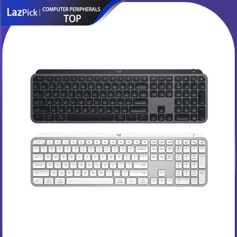 Logitech MX Keys S Wireless Keyboard Low Profile Fluid Precise Quiet Typing Programmable Key ...