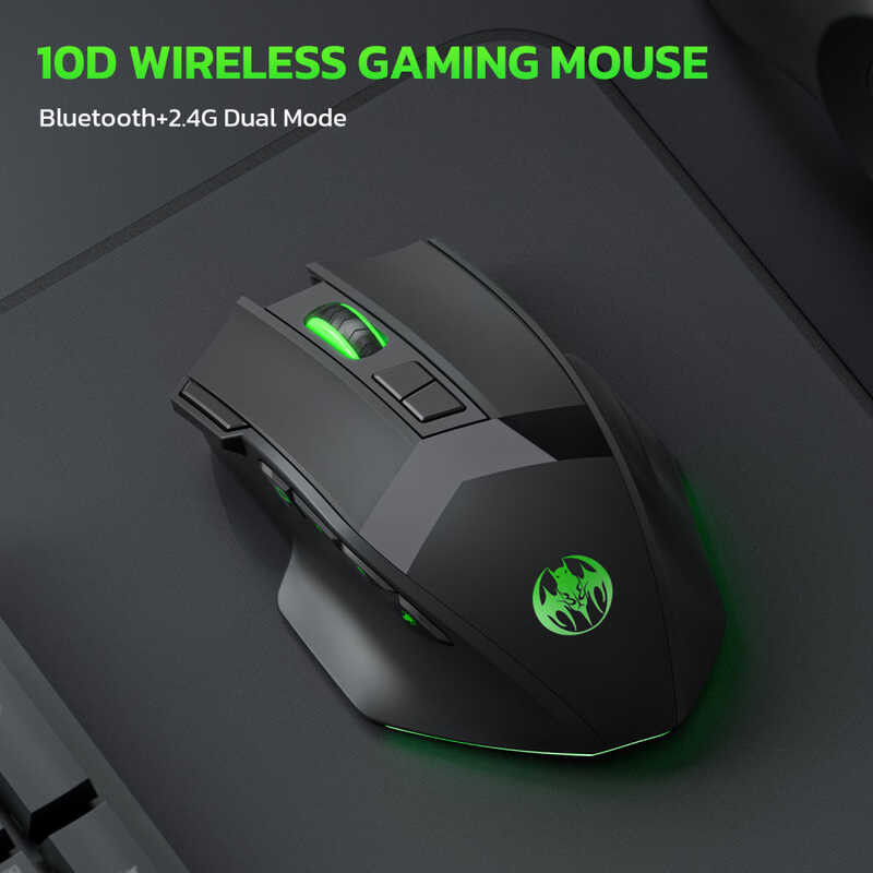 Gm28 Wireless Charging Bluetooth Dual Mode 10-Key Silent Gaming Mouse ...